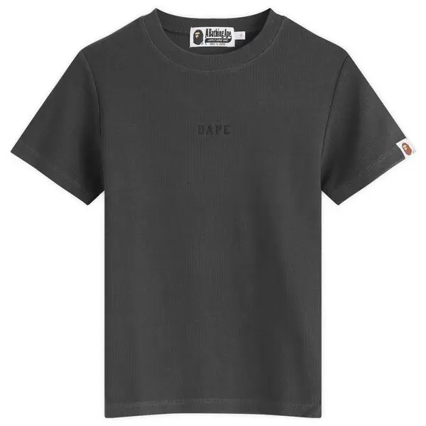 A BATHING APE Pigment Dyed Rib T-shirt - Black