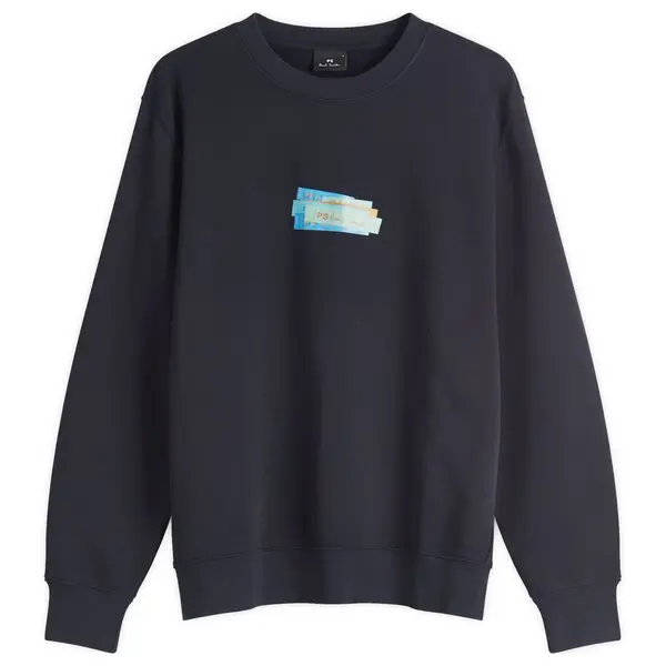 Paul Smith Ps Label Print Sweatshirt - Blue