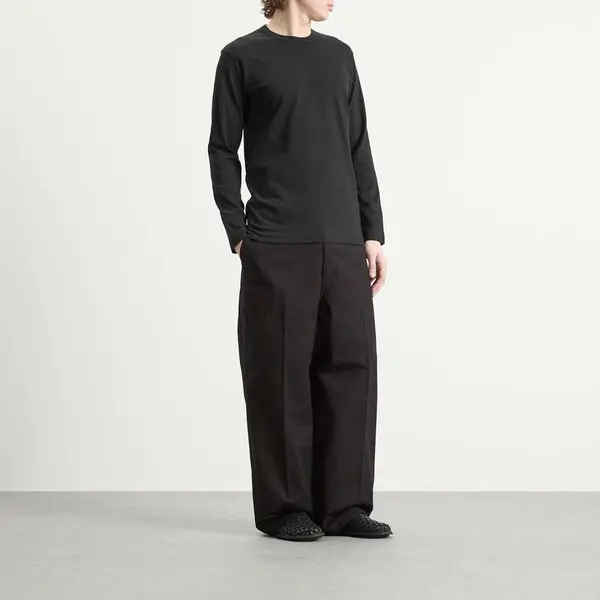 Comme Des Garçons Cotton Long Sleeve T-shirt - Black