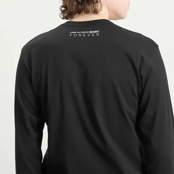 Comme Des Garçons Cotton Long Sleeve T-shirt - Black