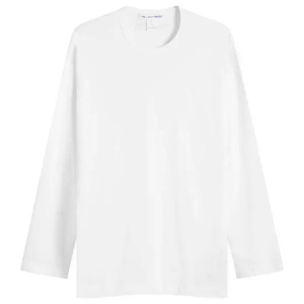 Comme Des Garçons Cotton Long Sleeve T-shirt - White