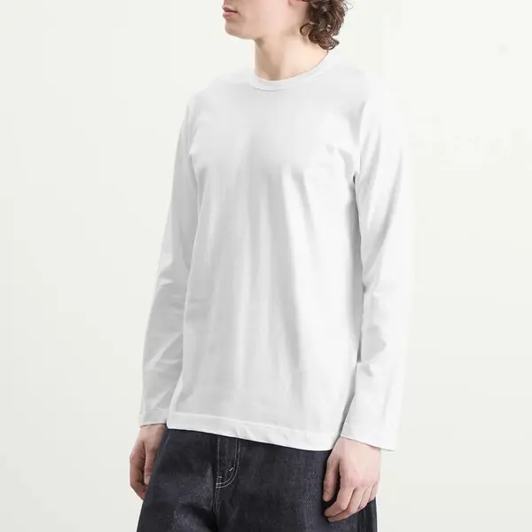 Comme Des Garçons Cotton Long Sleeve T-shirt - White