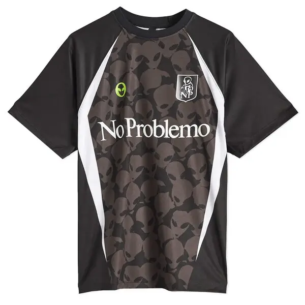 NO PROBLEMO Area 51 Football Shirt - Black