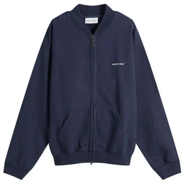BRAM'S FRUIT Eyelet Zip Up - Navy