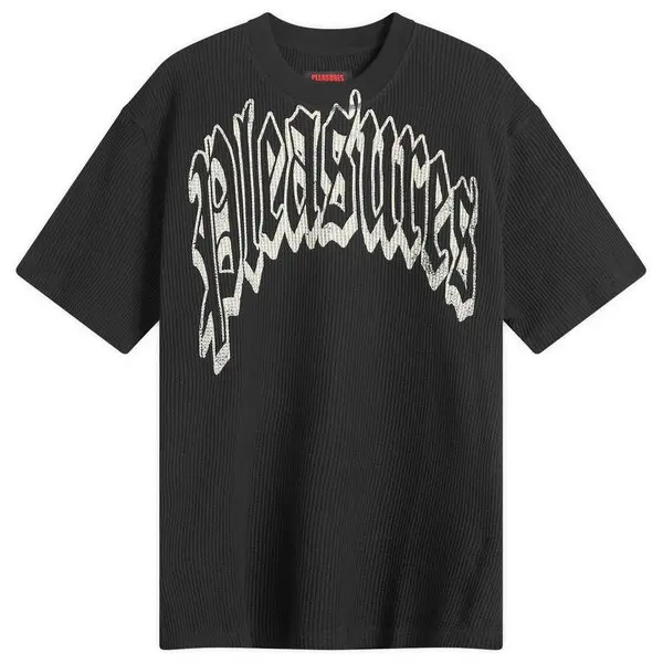 PLEASURES Twitch Waffle T-shirt - Black