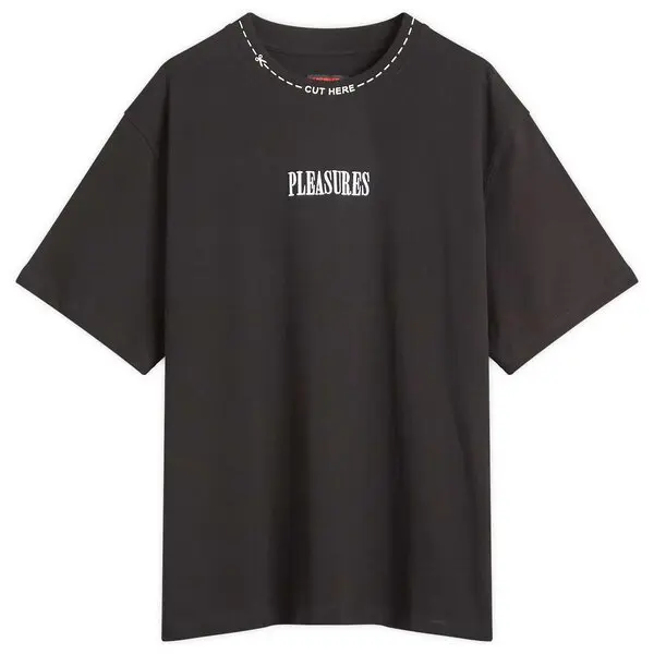 PLEASURES Cut Here Heavyweight T-shirt - Black