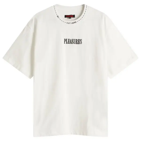 PLEASURES Cut Here Heavyweight T-shirt - White
