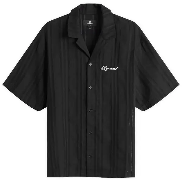 REPRESENT Embroidered Bowling Shirt - Jet Black