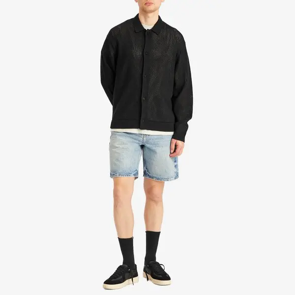 REPRESENT Long Sleeve Mesh Knit Shirt