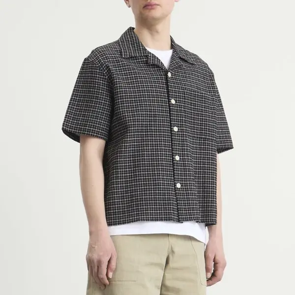 CAFÉ MOUNTAIN Loose Check Vacation Shirt