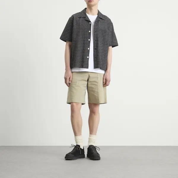 CAFÉ MOUNTAIN Loose Check Vacation Shirt
