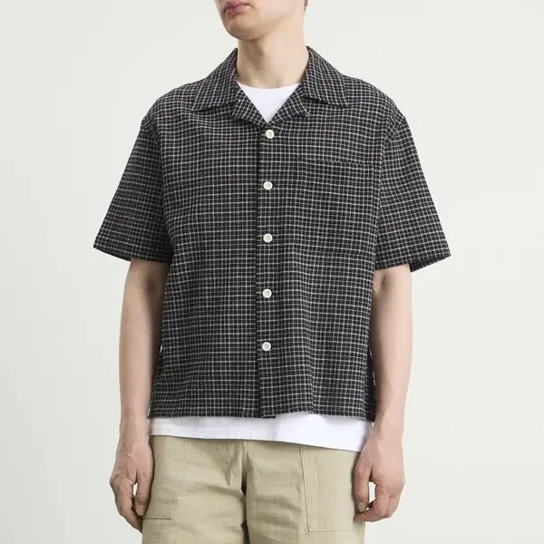 CAFÉ MOUNTAIN Loose Check Vacation Shirt