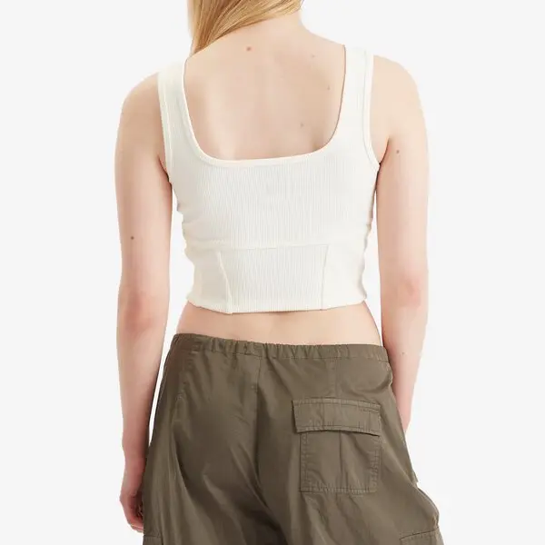 JORDAN Cropped Ribbed Tank Top