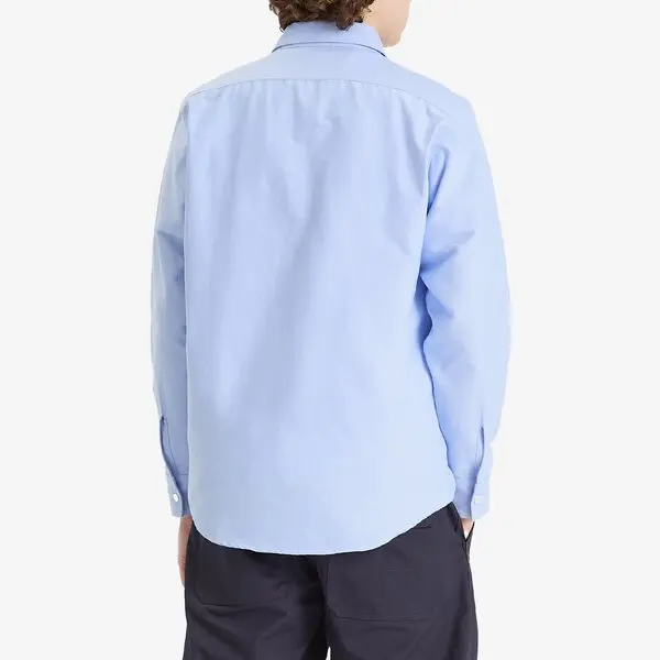 RANDY'S GARMENTS 3 Pocket Work Shirt Presented End - Blue Oxford