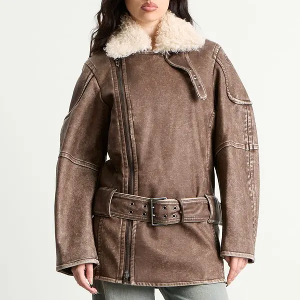 DIESEL® G-eyser Faux Shearling Coat