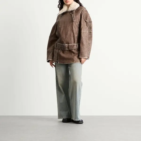DIESEL® G-eyser Faux Shearling Coat