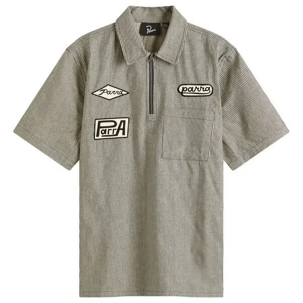 PARRA Work Later Short Sleeve Shirt - Blue