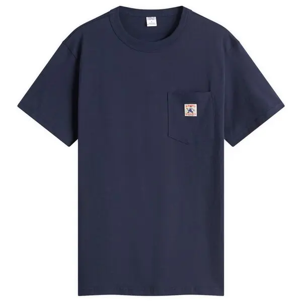 RANDY'S GARMENTS Logo Pocket T-shirt Presented End - Navy