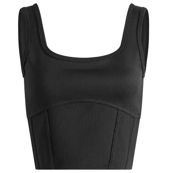 JORDAN W Crop Lifestyle Tank - Black