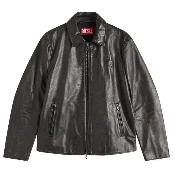 DIESEL® Leather Jacket - Black