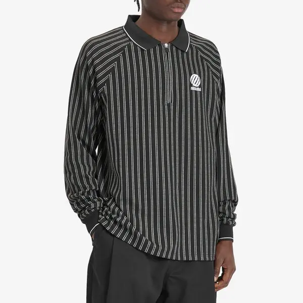 METALWOOD STUDIO Ribbed Long Sleeve Polo