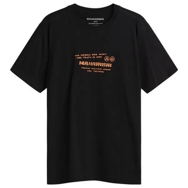 MAHARISHI Japanese Menko Card T-shirt - Black