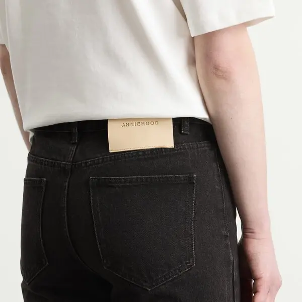 ANNIE HOOD Straight Leg Denim Jeans