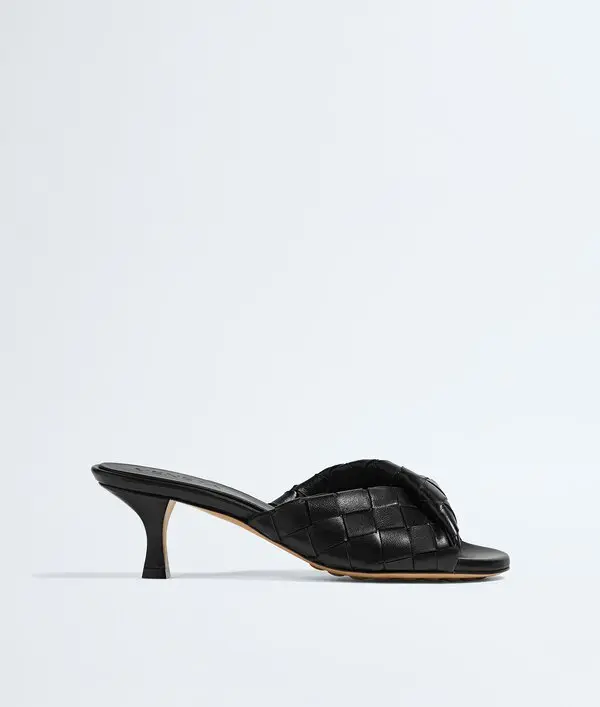 Bottega Veneta Intrecciato Leather Mules - Black
