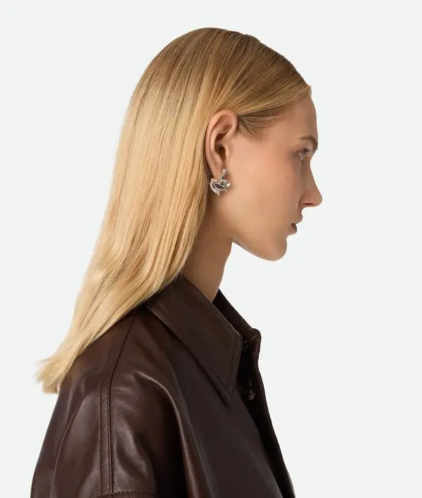 Bottega Veneta Small Anemone Earrings - Silver