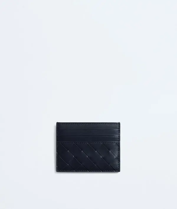 Bottega Veneta Intrecciato Credit Card Case - Midnight/basalt