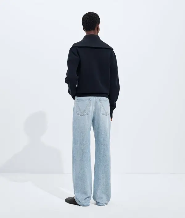 Bottega Veneta Sky Bleached Wide Leg Jeans