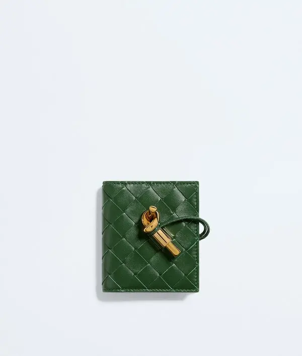 Bottega Veneta Andiamo Flap Card Case - Basil