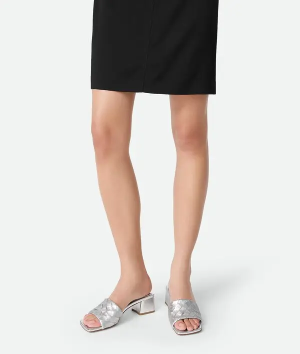 Bottega Veneta Parco Mule - Silver