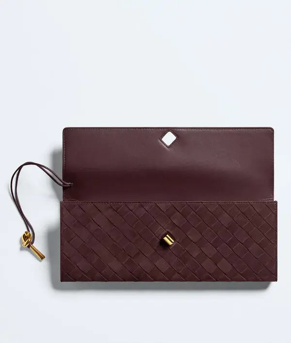Bottega Veneta Andiamo Clutch - Deep Mahogany