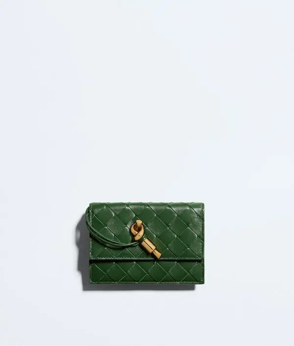Bottega Veneta Andiamo Zipped Card Case - Basil
