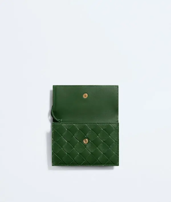 Bottega Veneta Andiamo Zipped Card Case - Basil