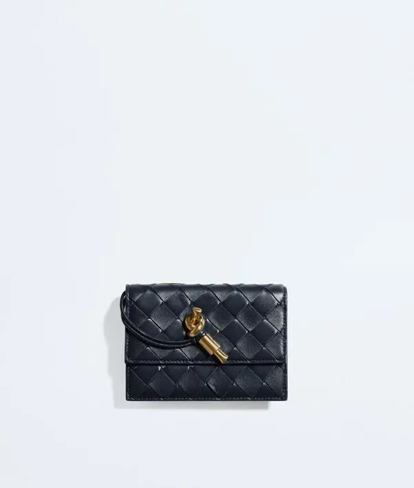 Bottega Veneta Andiamo Zipped Card Case - Midnight