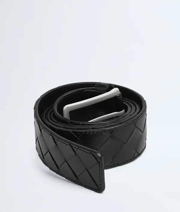 Bottega Veneta Intrecciato Belt - Black