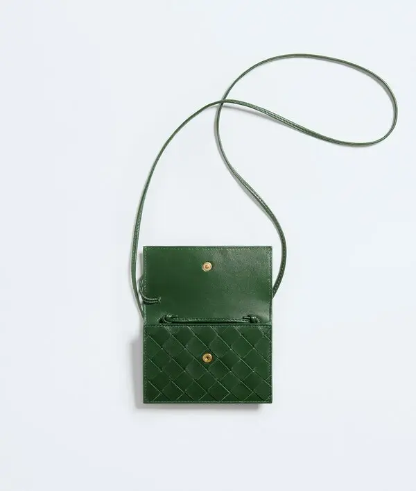 Bottega Veneta Andiamo Badge Holder - Basil