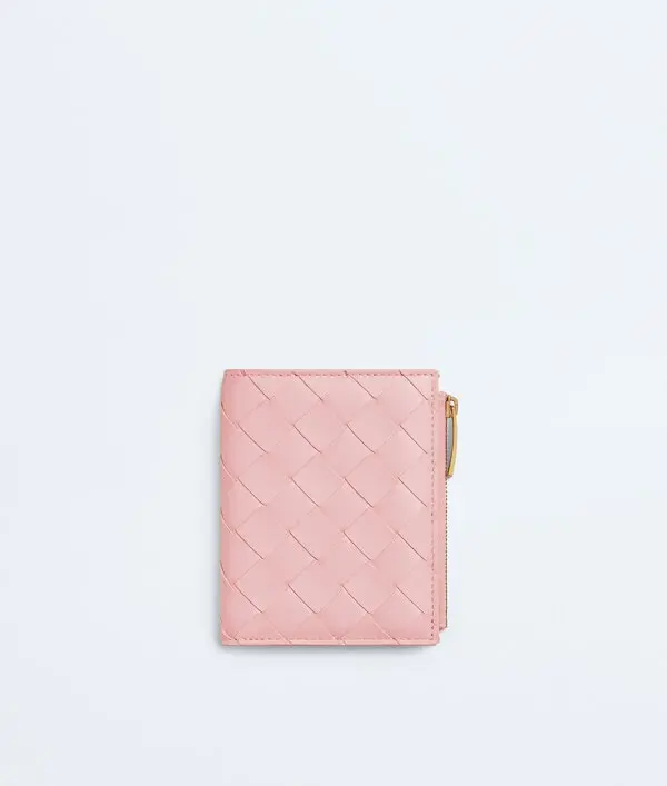 Bottega Veneta Intrecciato Small Bi-fold Wallet - Blush