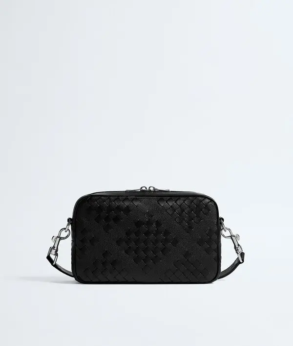 Bottega Veneta Small Intrecciato Camera Bag - Black