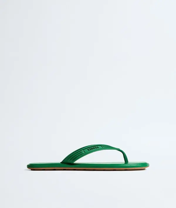 Bottega Veneta Sampieri Flat Thong - Grass Green