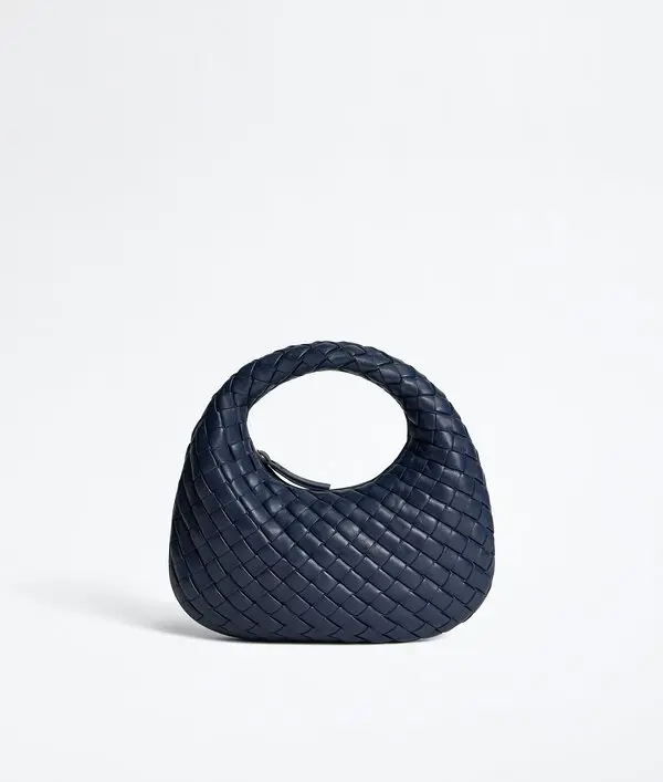 Bottega Veneta Intrecciato Leather Baby Veneta Handheld Bag - Petroleum