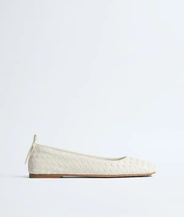 Bottega Veneta Charlotte Ballerina Flats - Alabaster
