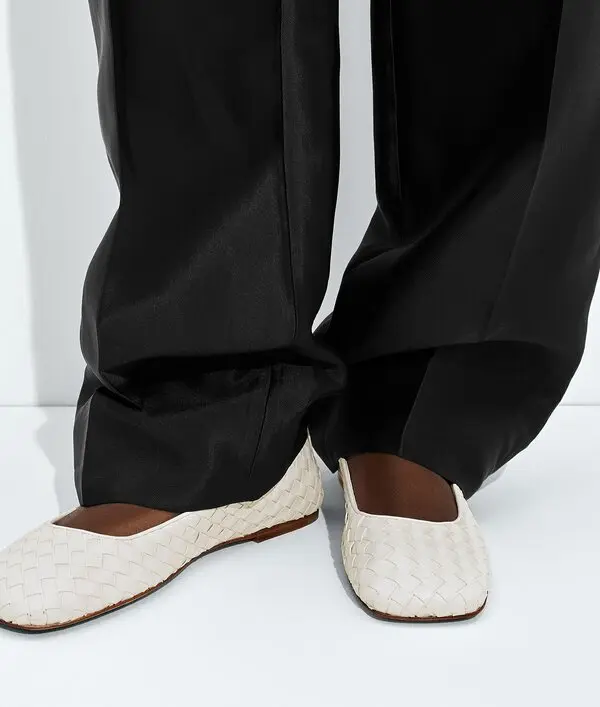 Bottega Veneta Charlotte Ballerina Flats - Alabaster