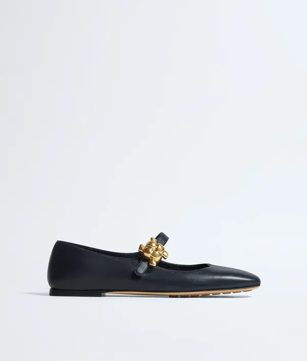 Bottega Veneta Charlotte Mary-jane Ballerina - Midnight