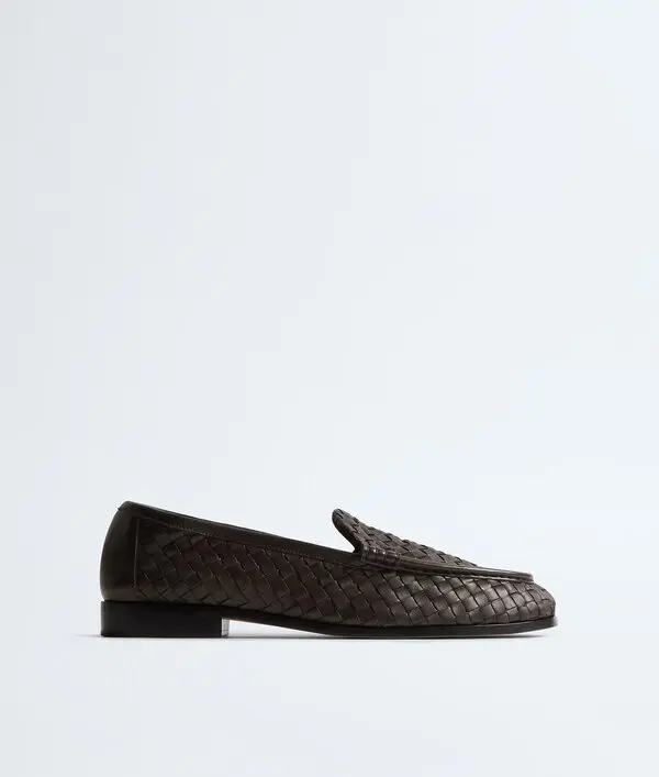 Bottega Veneta Intrecciato Leather Loafers - Espresso