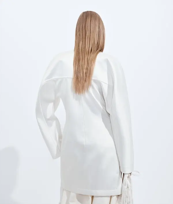 Bottega Veneta Wool And Silk Satin Long Top