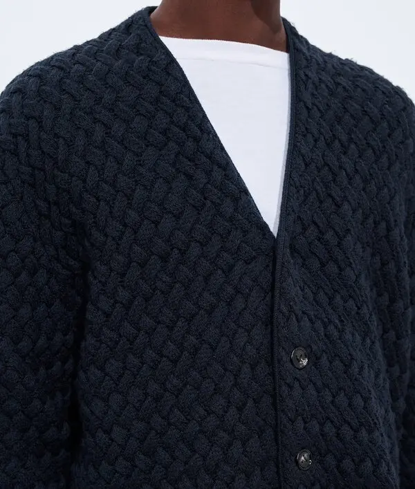 Bottega Veneta Intrecciato Wool Cardigan