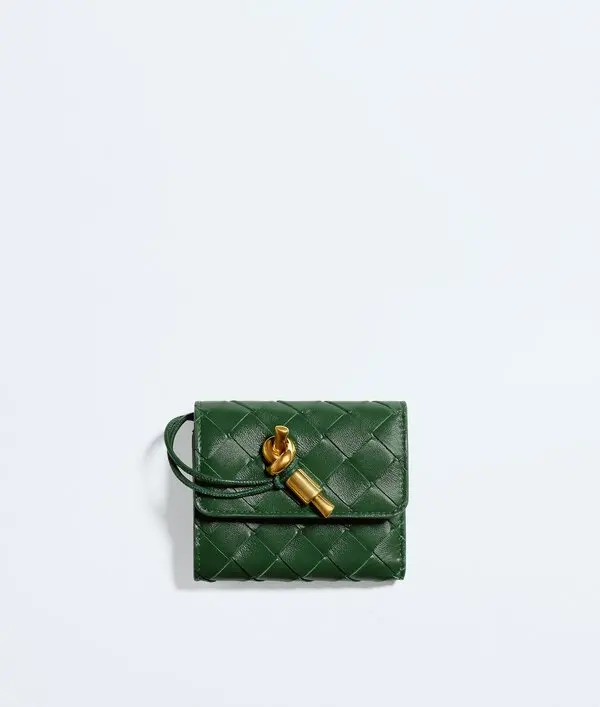 Bottega Veneta Andiamo Tri-fold Wallet - Basil